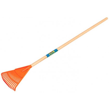 Lapų grėblys vaikams, 15 plastikinių dantukų, medinė rankena 107cm Truper®