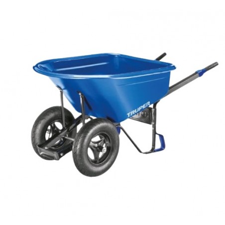 Professional two-wheeled wheelbarrow with HDPE plastic container 120L ...
