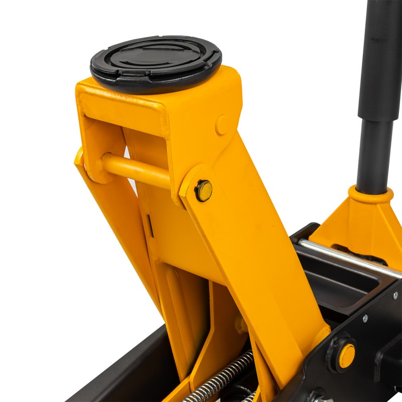 Hydraulic jack with wheel. 3T 75-505mm JCB lowered