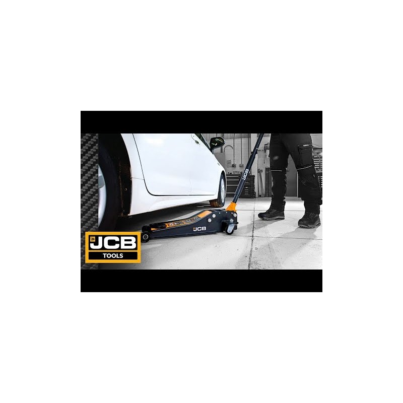 Hydraulic jack with wheel. 3T 75-505mm JCB lowered