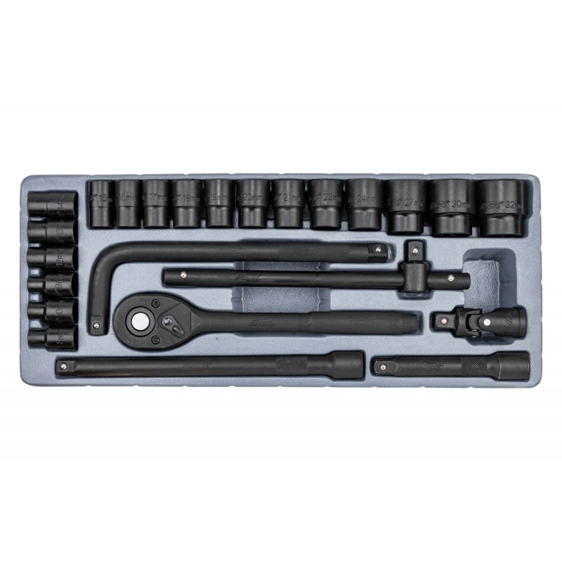Socket set 1/2 24pcs 8-32mm JBC