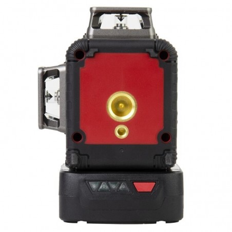 Akumulatora krustlīniju līmeņrādis 3x3D komplekts (zaļš lāzers) 20V 2.0Ah LI-ION (XCUBE kaste)