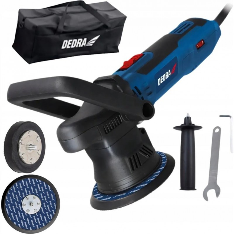 Eccentric rotary polisher 700W DEDRA DED7993, two pads 75/125 mm